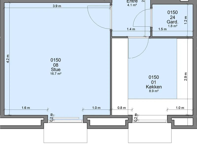 Bøsbrovej, Randers SV - 2 værelses lejlighed i Randers SV