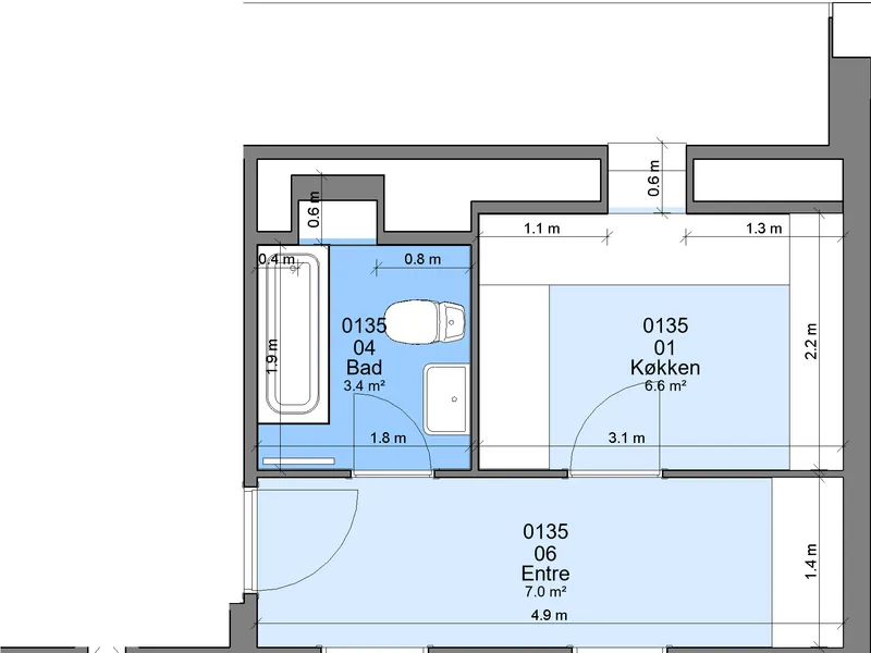 Bøsbrovej, Randers SV - 2 værelses lejlighed i Randers SV