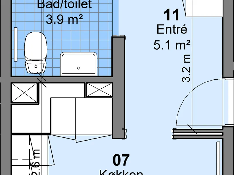Birkeparken, Odense NØ - Moderniseret 1 værelses med skøn udsigt
