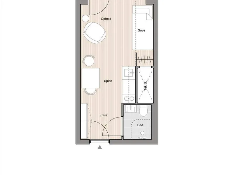 Olof Palmes Alle, Aarhus N - 1 værelses lejlighed i Aarhus N