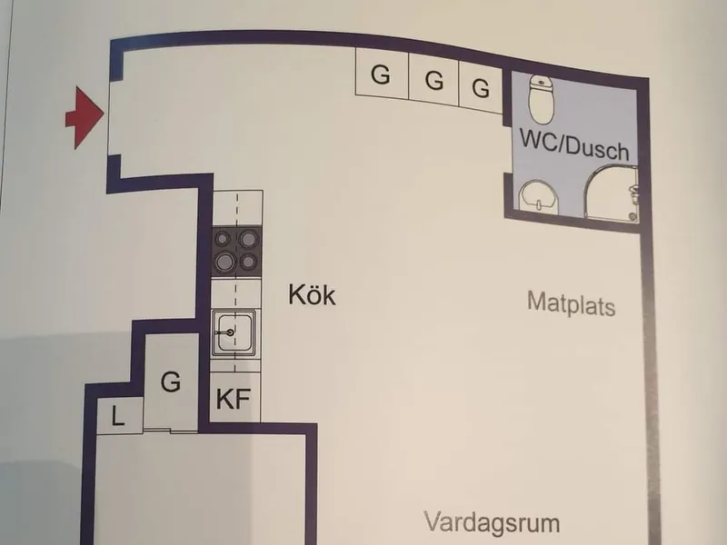 Kruthusbacken, Solna - 2 rums lägenhet i Solna
