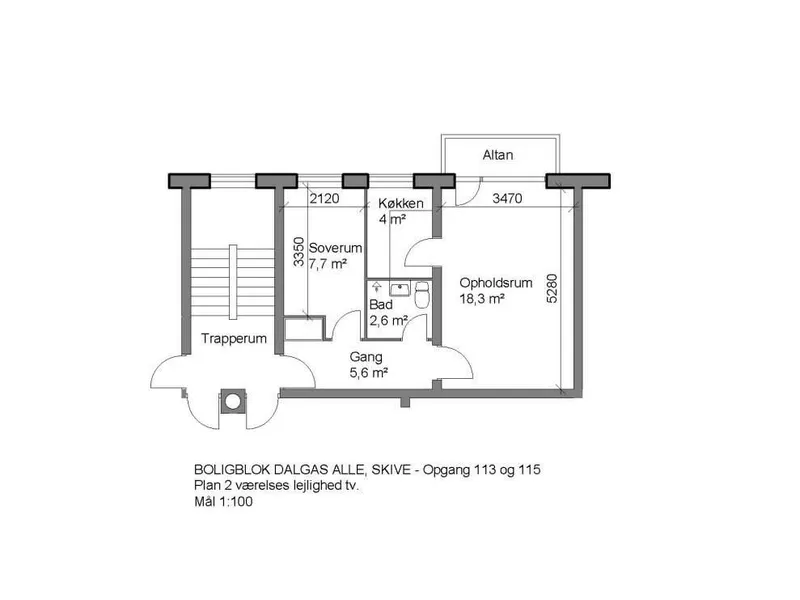 Dalgas Alle, Skive - 2 værelses lejlighed i Skive